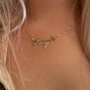 Name Necklace Personalized Gold Layla Style - Etsy