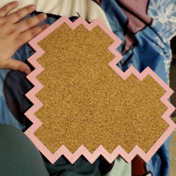 Pixel Heart Shaped Pin Board | Cork Board (multiple Sizes) - Etsy