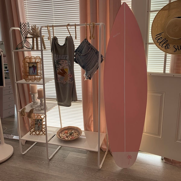 Wooden Decorative Baby Pink Surfboard 180 Cm Vintage Wall Art - Etsy