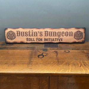 Personalized Rustic Dnd Wood Sign Dungeons and Dragons - Etsy