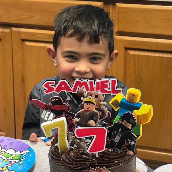 Cake Topper Roblox Birthday. - Etsy