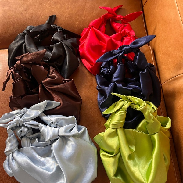 Scrunchie Satin Small Evening Bag |+25 Colors |wedding Purse Bag ...