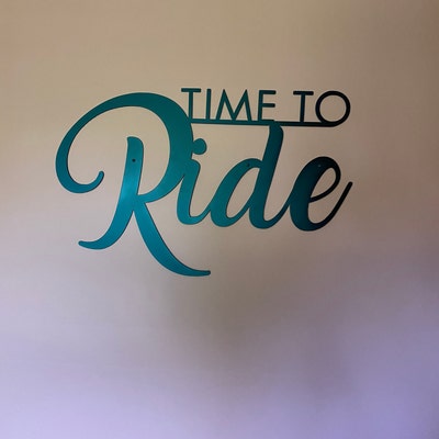 Time to Ride Home Gym Sign Work Out Exercise Biking Decor Wall Art Home ...