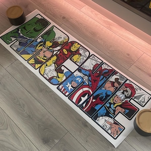 Personalized Superhero Wall Stickers Custom Name Children's Popular ...