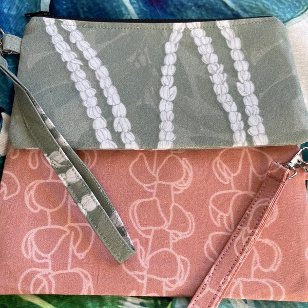 Palaka Key Fob: Hawaiian Print Cotton Wristlet - Etsy
