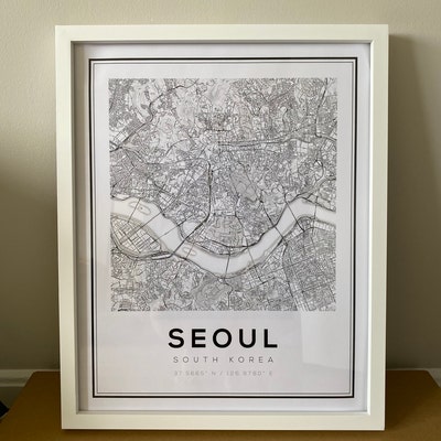 Seoul Map Print, Seoul Map Poster, Seoul Maps, Map of Korea, Seoul ...
