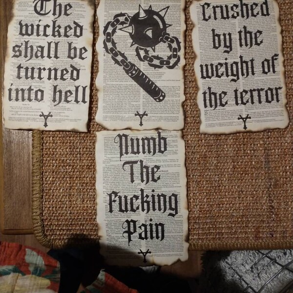 Vintage Bible Gothic Art Pages | "it Comes in Waves" "this Sadness Will ...