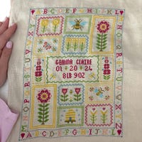 Alphabet Birth Sampler - Etsy