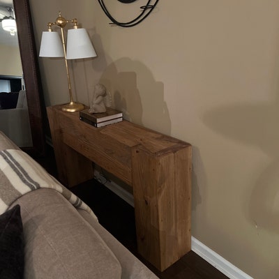 Modern Rustic Console Table Black Espresso verified Etsy Seller - Etsy