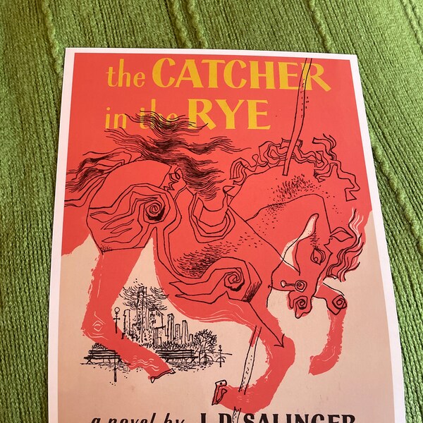 The Catcher in the Rye Poster Book Cover Posters Book Lover Gift ...