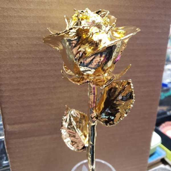 Real Forever Rose - Fully Dipped in 24K Gold - Includes Gift Box - Etsy