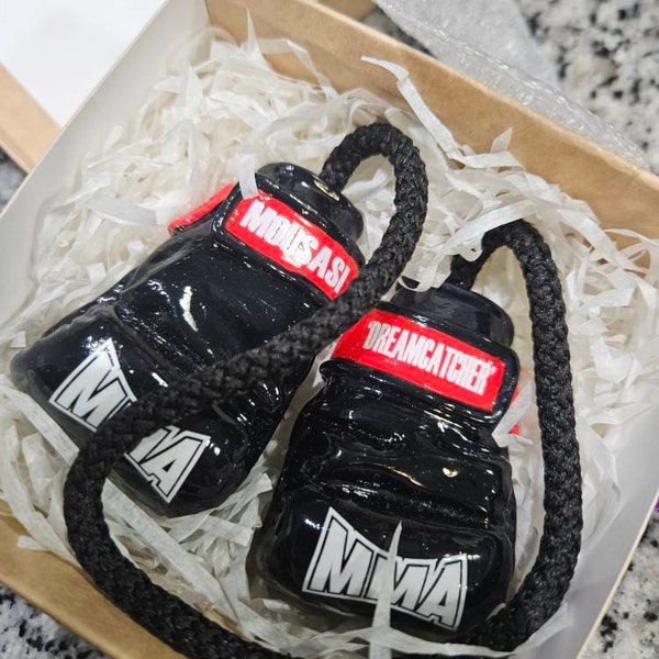 Personalized MMA Fighter Gloves Car Charm: Exclusive Custom Name UFC ...