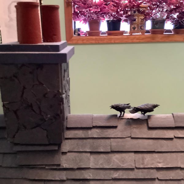 Handmade Miniature Ravens, Mini Set of 2 Black Crows, Style 2 - Etsy