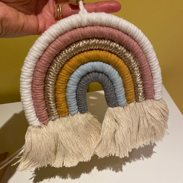 Macramé Rainbow, Macramé Décor, Rainbow Décor, Boho, Boho Baby Décor ...