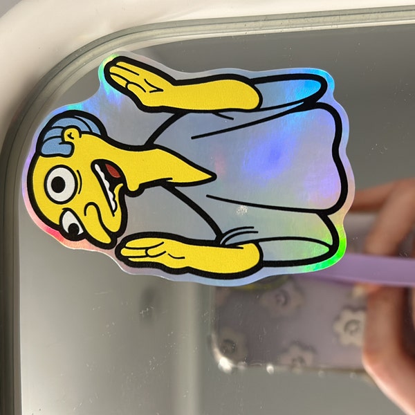 The Simpsons Mr Sparkle Sticker - Rainbow Foil Hologram - Etsy