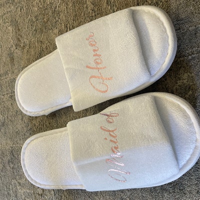 Custom Spa Party Slippers, Bridesmaid Slippers, Bachelorette Gifts ...