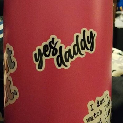 Yes Daddy Sticker Smut Sticker Waterproof Glossy Vinyl Sticker Cute ...