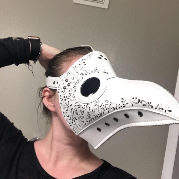 Black Plague Doctor Bird Mask Steampunk Raven Mask Costume Cosplay ...