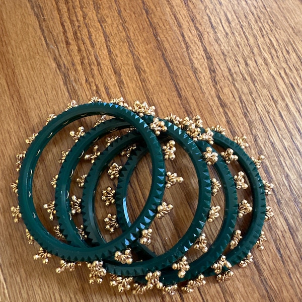 Gold Ghunghroo Shaka Pola Chudla Bangles | Size 2.6 | Choodla Bangles ...