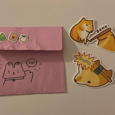 BONK Dog Meme Stickers - Etsy