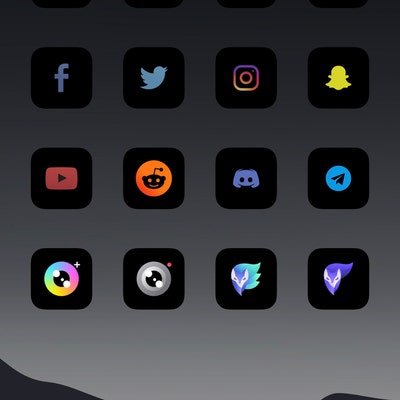 Ios Icon Pack for iPhone 350 Icons Gradient Icons Custom Aesthetic App ...