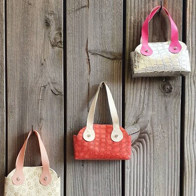 Tiny Tote 3D Purse SVG Faux Leather Bag SVG Mummy and Me Purse Handbag ...