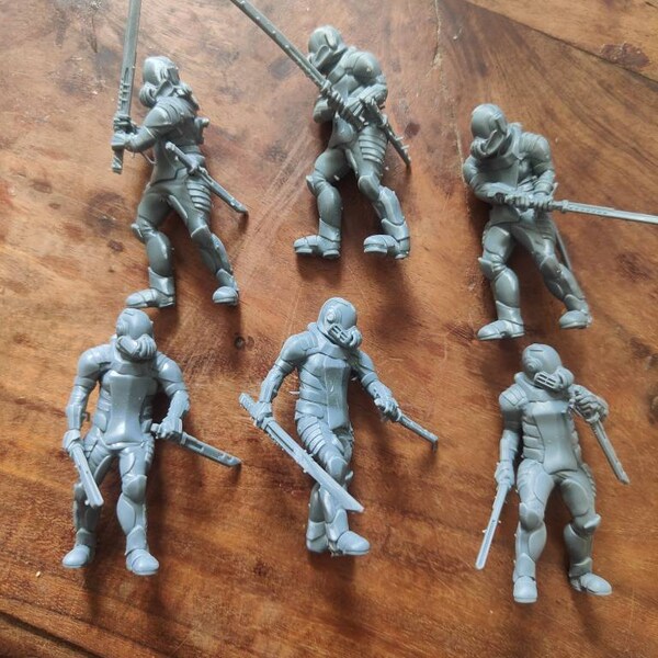Cave Monster Reptile Warriors 28mm Scale 3D Printed Resin Miniatures ...