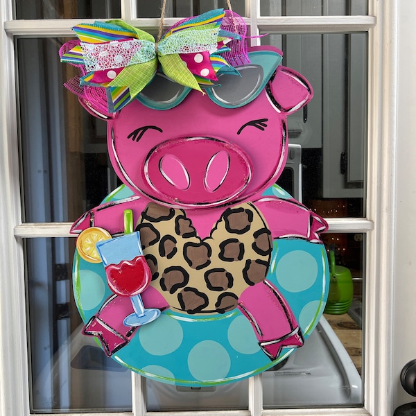 Hello Summer Pool Float Door Hanger: Beach Condo Decor - Etsy