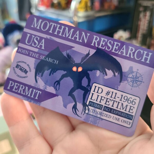 Cryptid Search Permit Collection Wallet-sized Metal Card - Etsy