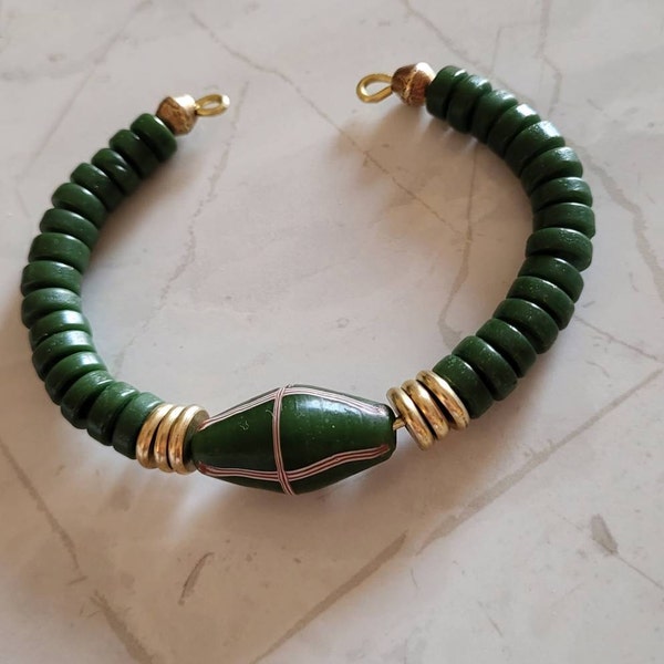 160 Dark Green Java Glass Button Beads 8mm: Green Prosser Beads Green ...