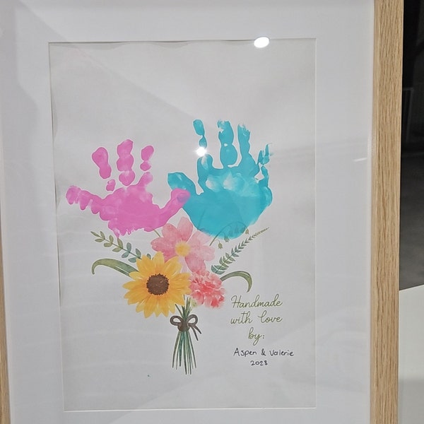Valentine Mother's Day Craft Handprint Art Birthday Activity Floral ...