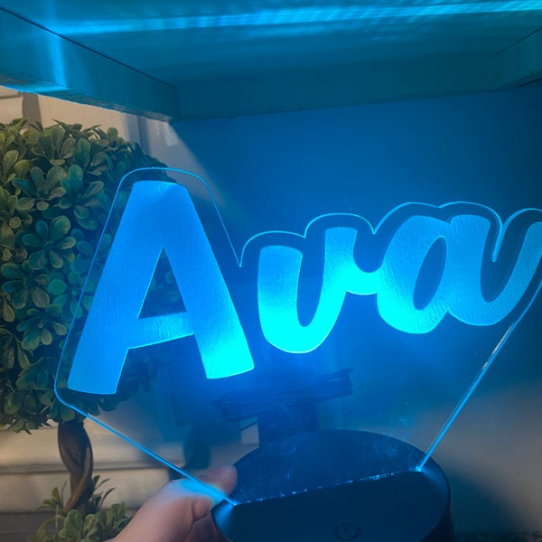 Name Light, Personalized, LED Night Lamp for Kids Teens, Remote Control ...