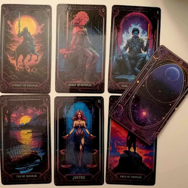 Complete Tarot Carding Stained Glass Golden Edition Set Inspired Rider ...