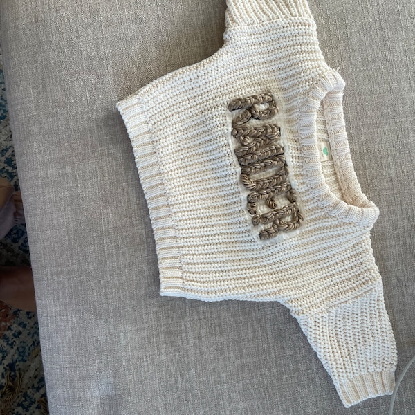 DIY Name Sweater Kit, Embroidery Kit Sweater, Personalized Name Sweater ...