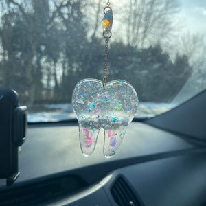 Resin Tooth Suncatcher, Dental Suncatcher, Dental Car Charm, Tooth Car ...