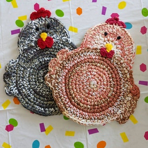 Crochet Pattern for the Swanky Chicken Trivet Potholder PDF | Etsy