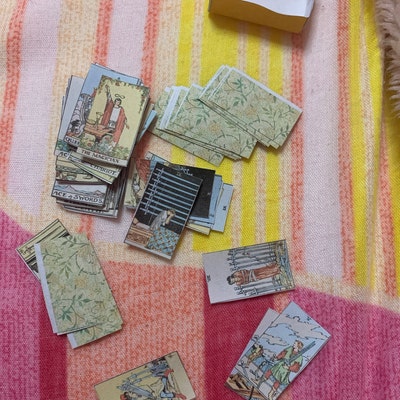 Mini Tarot Card Printable Set With Back Prints, Miniature Tarot Card ...