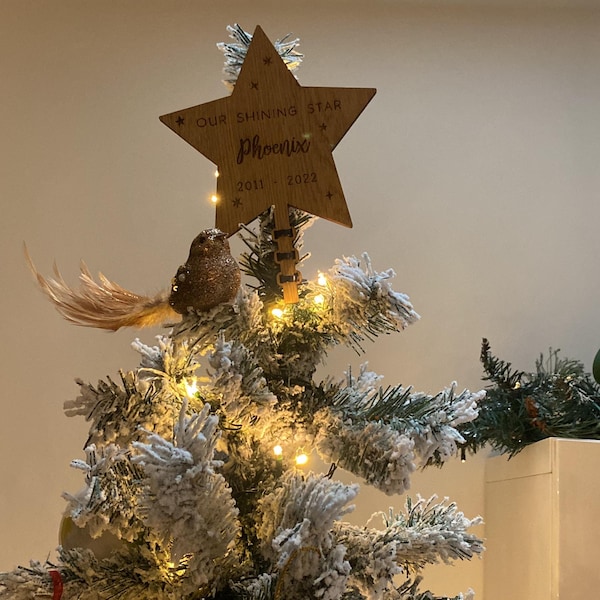 Christmas Tree Star in Memory | Memorial Christmas Star Ornament ...