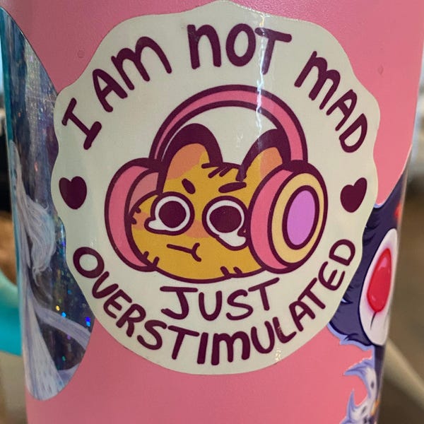 I Am Not Mad Just Over Stimulated Sticker - Etsy