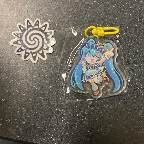 Vocaloid Mesmerizer Miku & Teto 2.5" Holo Acrylic Keychains - Etsy
