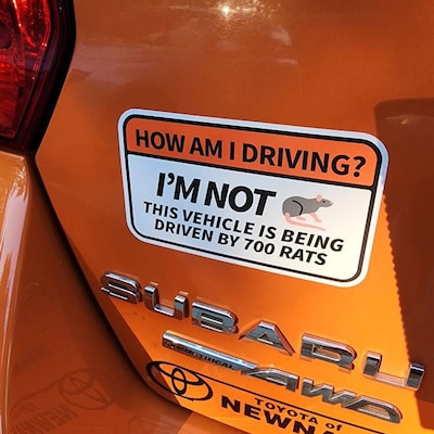 How Am I Driving Funny Bumper Sticker I'm Not This Vehicle is Being ...