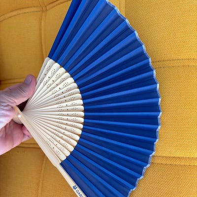 Custom Paper Fans on Handle and Fan Face. Printed Paper Fans With ...
