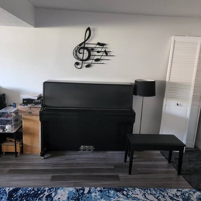 Sol Key Music Notes, Treble Clef With Music Notes, Metal Music Wall ...