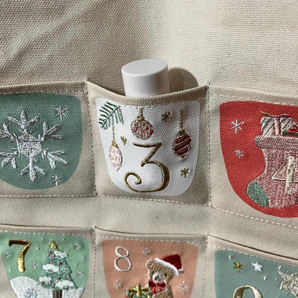 Embroidered Pocket Advent Calendar: Organic Fabric Family Tradition - Etsy
