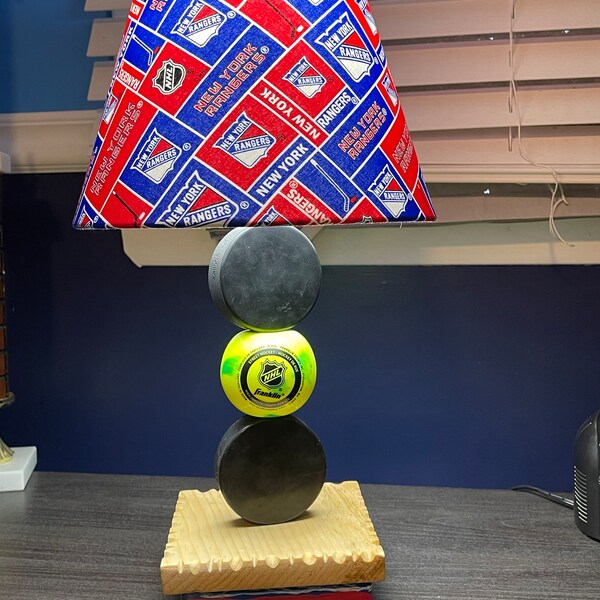 New York Rangers Lamp Shade NHL. Shades Are 9.5" X 5" X 7" Tall - Etsy