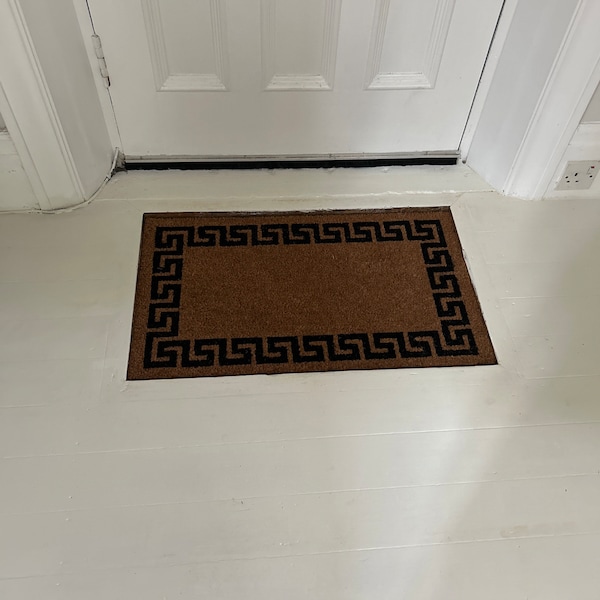Coco & Coir Door Mat Indoor / Outdoor | Non Slip Abstract Design ...