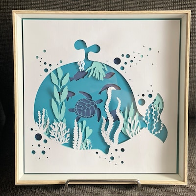 Beach Shadow Box Svg 3d Layer Sea Wave Svg 3d Beach Shadow - Etsy