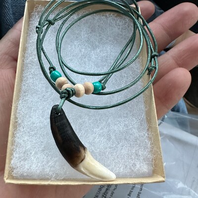 Large Wolf Tooth Necklace Wolf Teeth Necklace Wolf Necklace Wolf Tooth ...