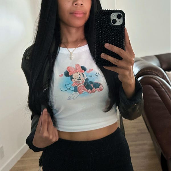 Minnie Mouse Shirt, Minnie Crop Top,y2k Baby Tee,princess Shirt, Custom ...