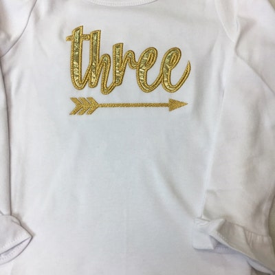 3rd Birthday Embroidery Design / Three Embroidery Design / 3rd - Etsy